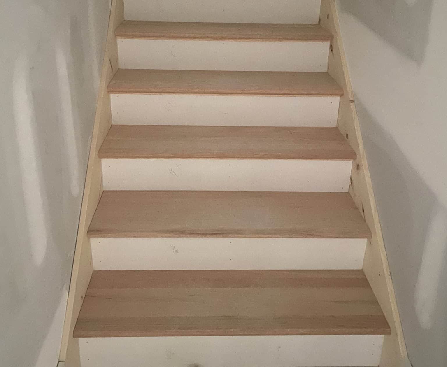 Red Oak Stair Treads Plus Favorite Sofas - My Modern White Farmhouse